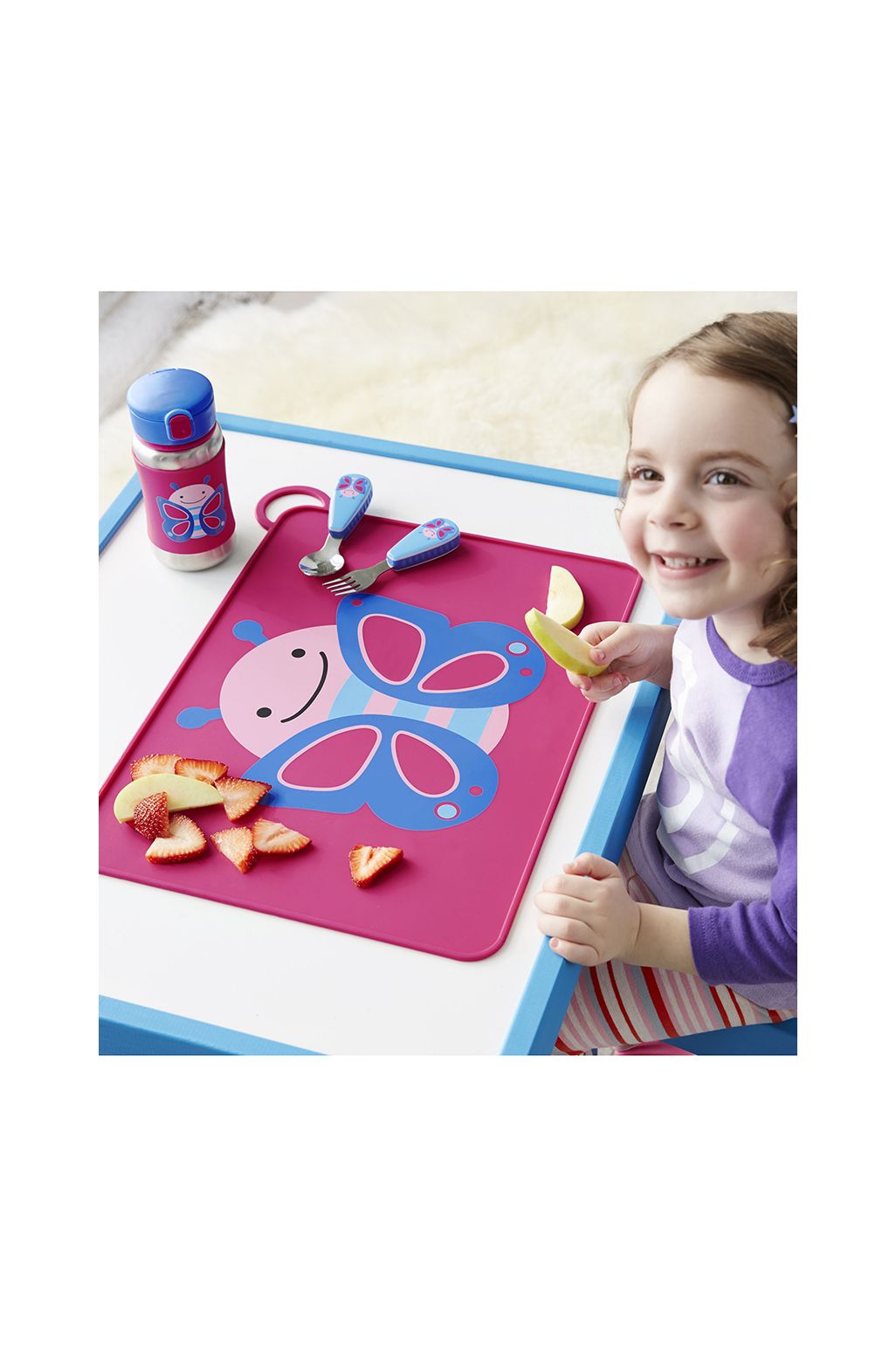 Skip Hop Zoo stainless steel straw bottle 350 ml - butterfly - cups ...