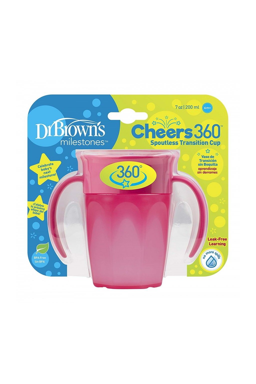 Dr Brown's Milestones™ Κύπελλο Cheers 360° με λαβές 200ml 6+ μηνών ...