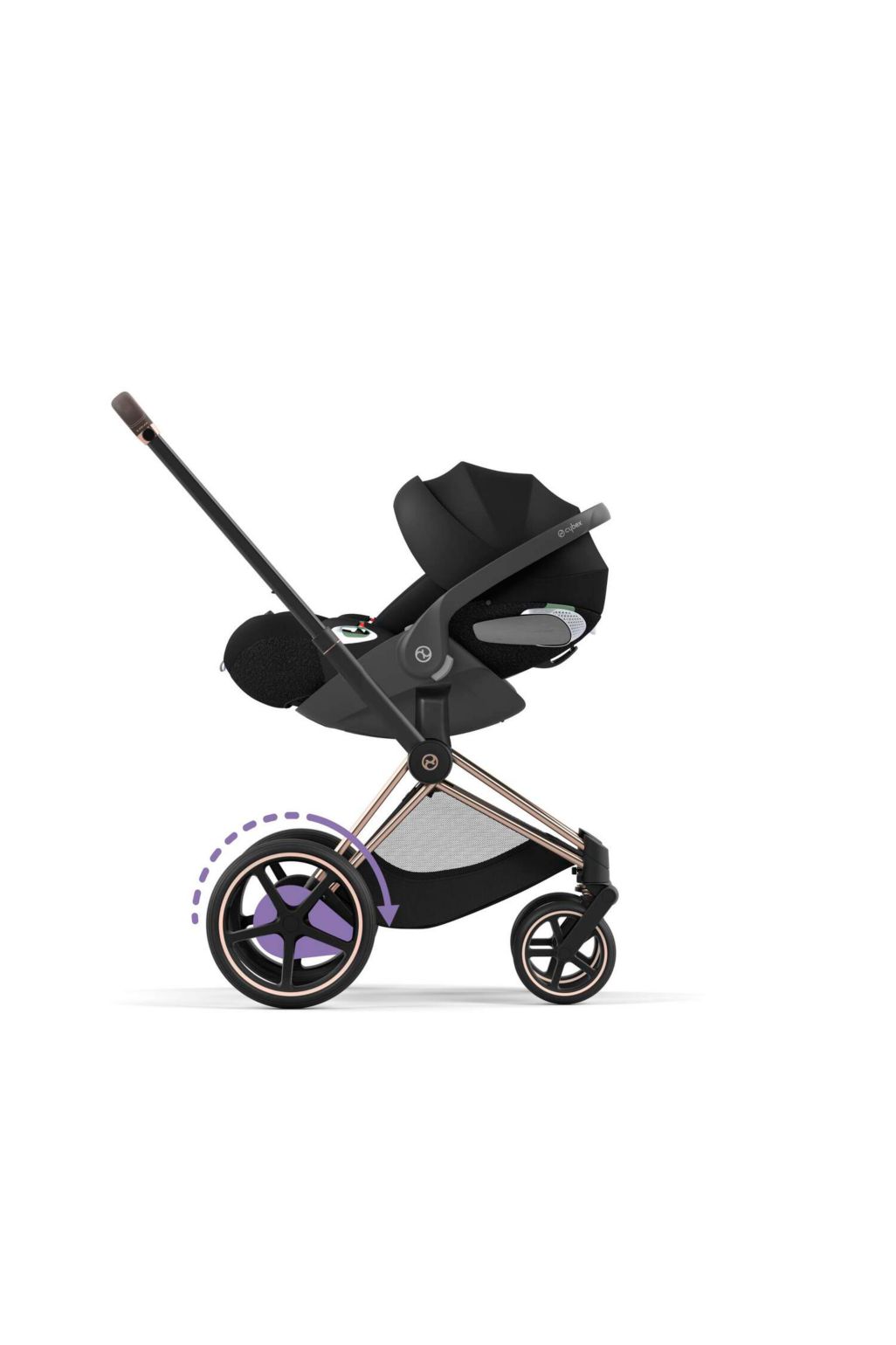 Cybex e-Priam Stroller Frame - Rosegold - travel systems
