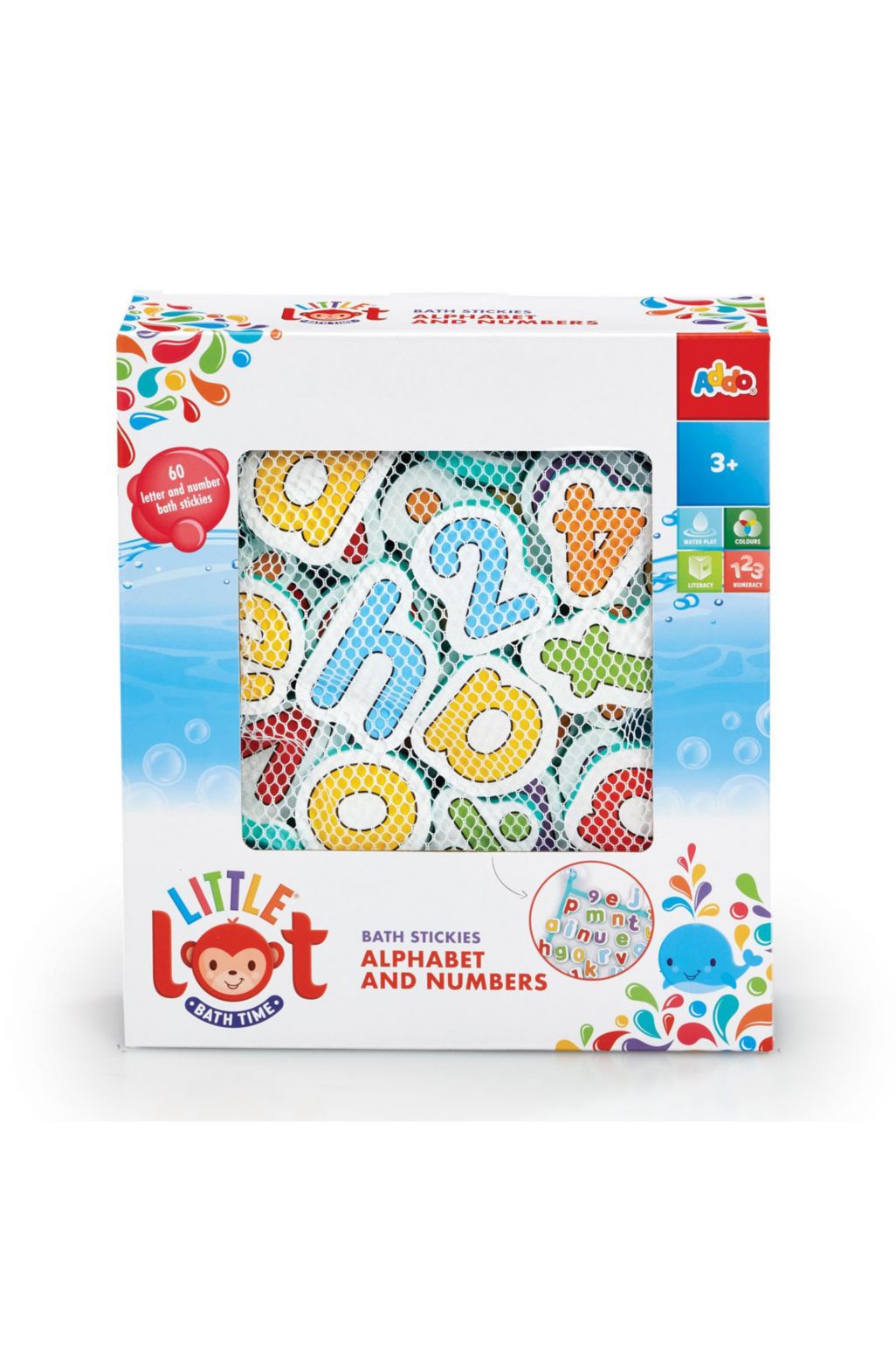 Addo Little Lot Αυτοκόλλητα μπάνιου - Αλφάβητο και Αριθμοί - μάθηση