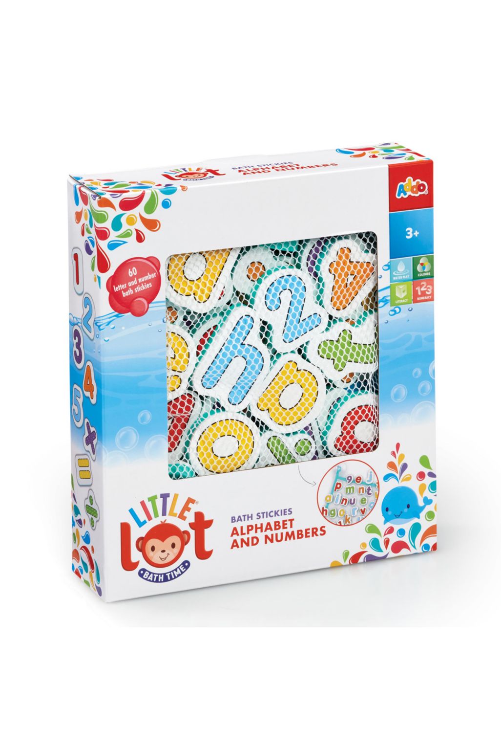 Addo Little Lot Αυτοκόλλητα μπάνιου - Αλφάβητο και Αριθμοί - μάθηση