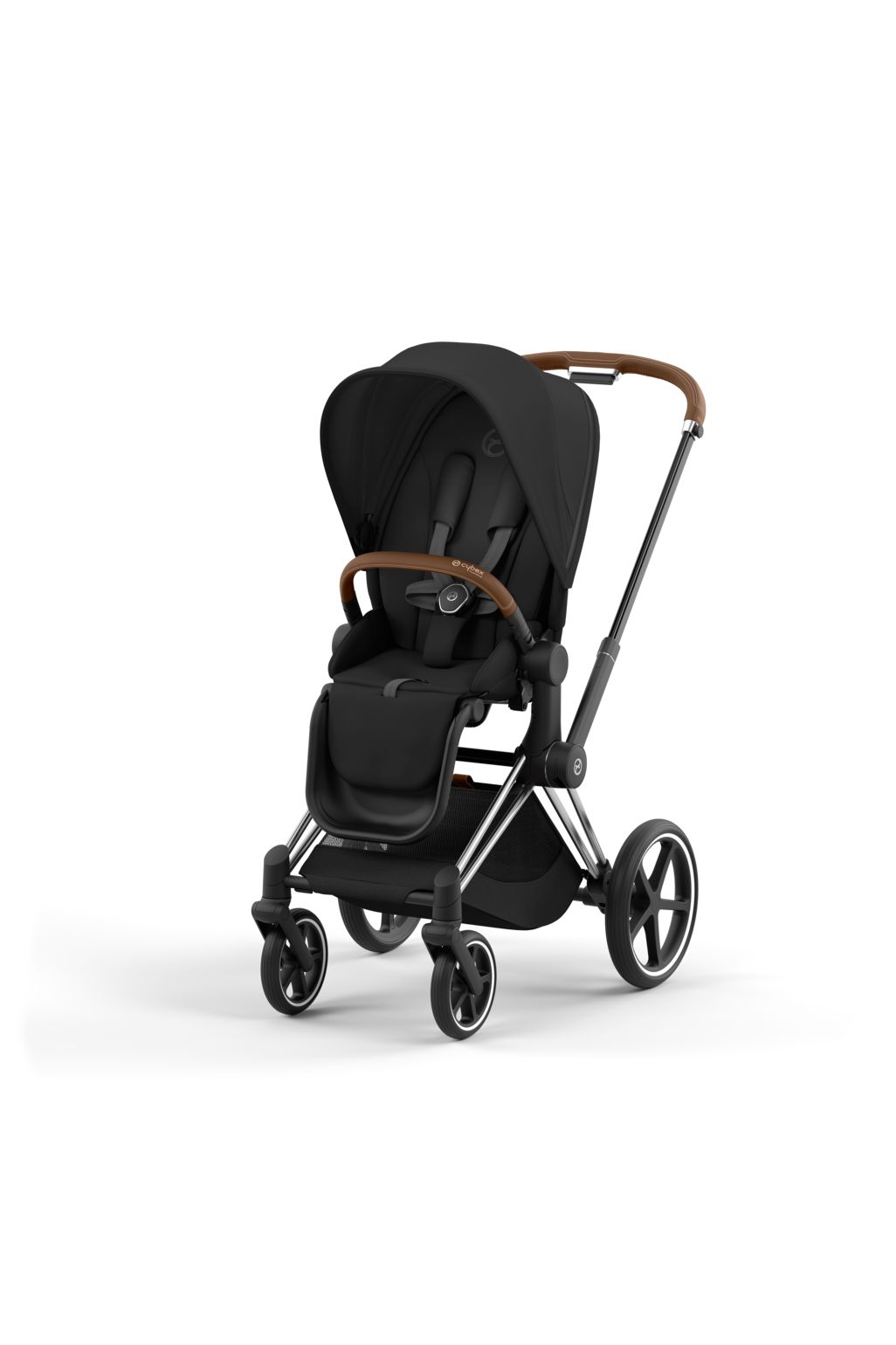 Cybex Priam Stroller Set - chrome brown frame/sepia black fabrics ...