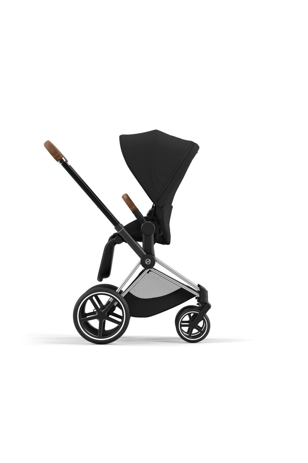 Cybex Priam Stroller Set - chrome brown frame/sepia black fabrics ...