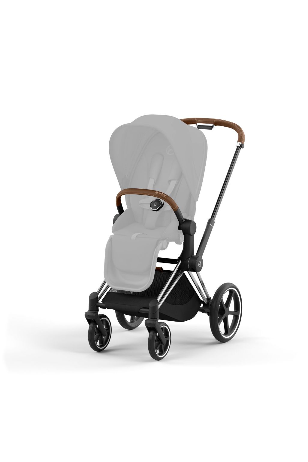 Cybex Priam Stroller Set - chrome brown frame/sepia black fabrics ...