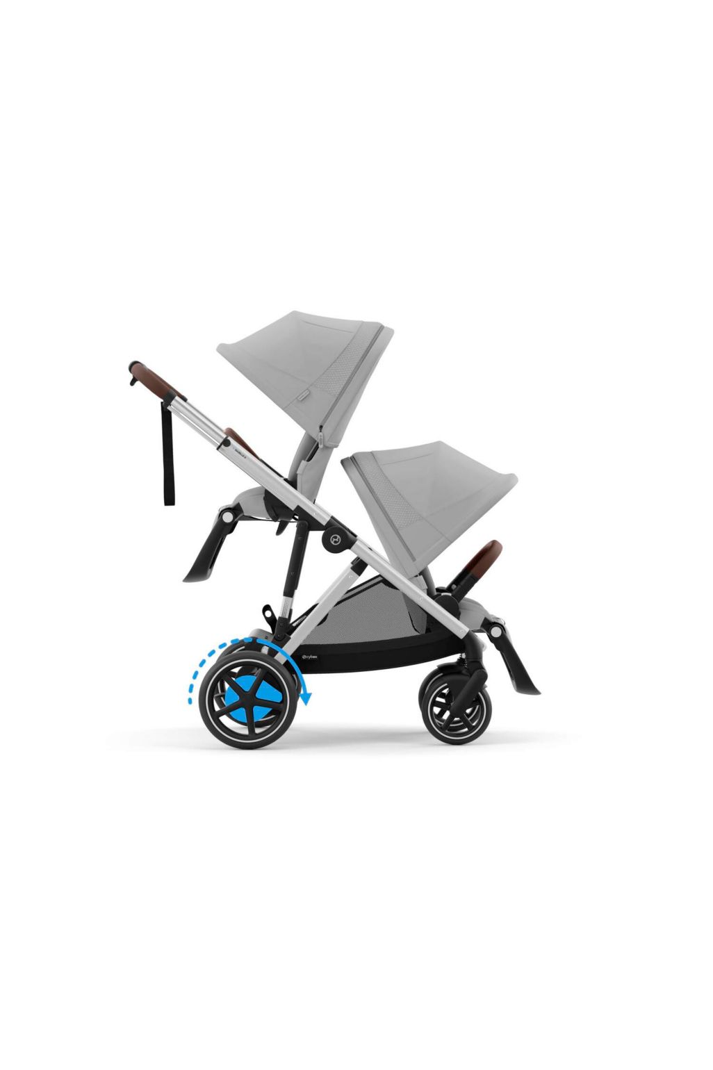 Cybex Καρότσι e-Gazelle S - silver σκελετός/stone grey υφάσματα ...