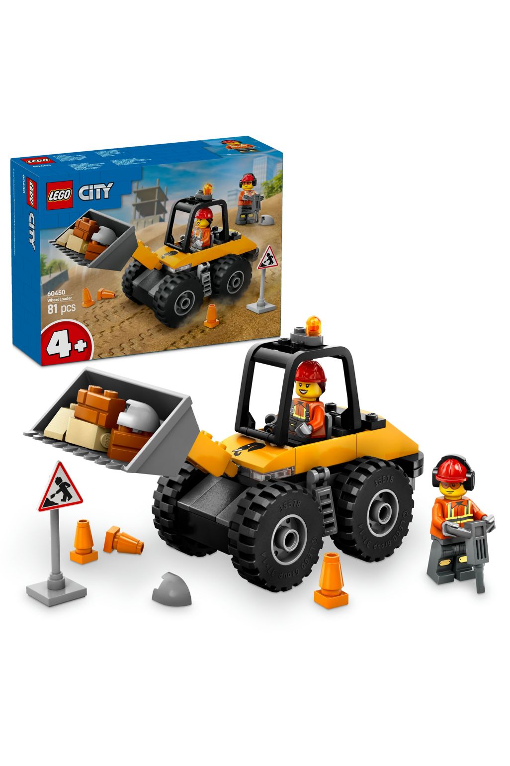 LEGO® City Κίτρινος Φορτωτής Έργων Κατασκευής - τουβλάκια