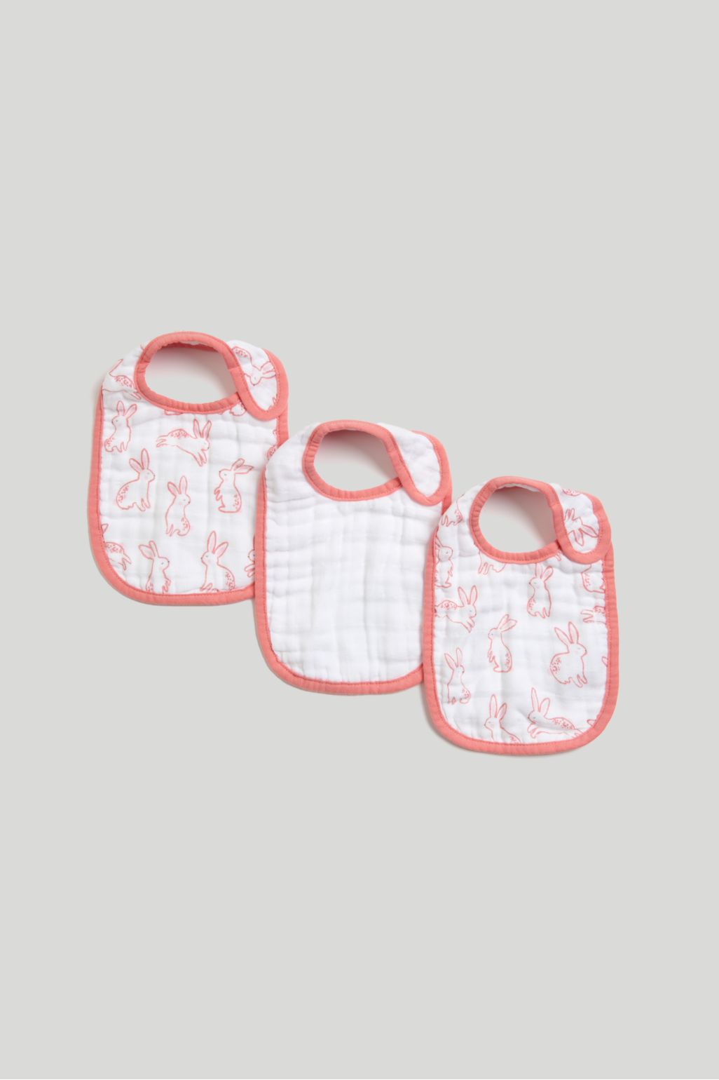 mothercare βρεφικές σαλιάρες μουσελίνας με λαγουδάκια - σετ των 3 ...