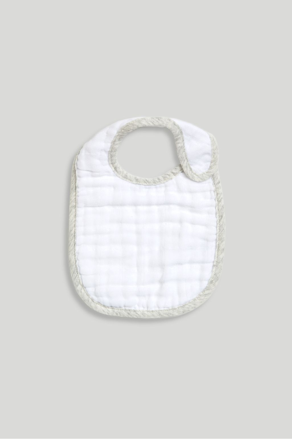 mothercare grey zebra muslin newborn bibs - 3 pack - bibs